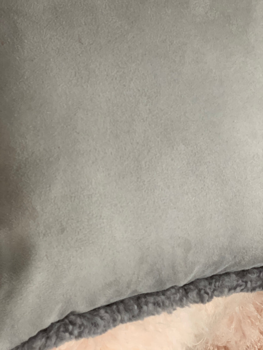 Light Grey Lambs Wool Cushion – The OLDE Farm Store