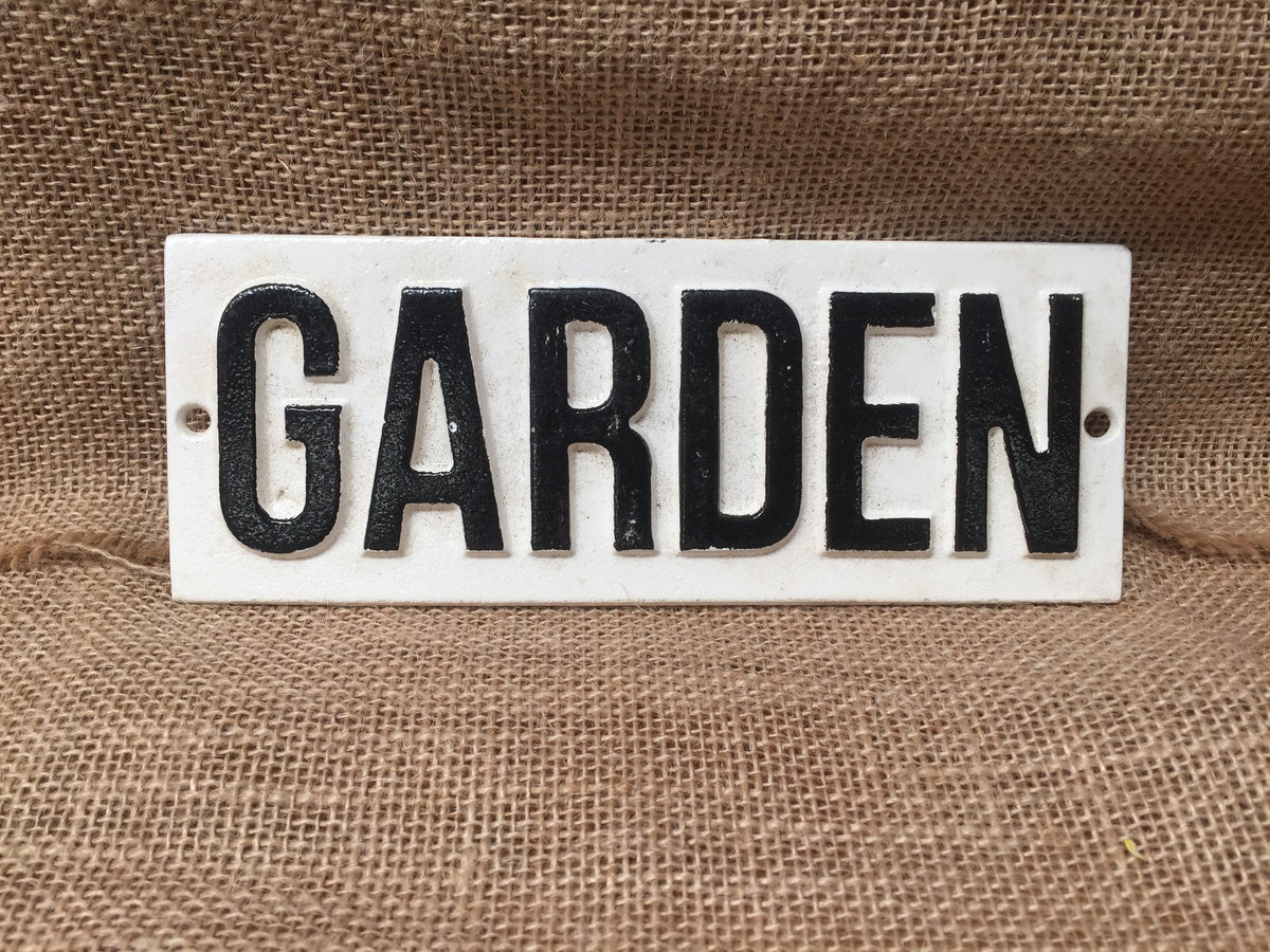 Cast iron 'GARDEN' sign – The OLDE Farm Store